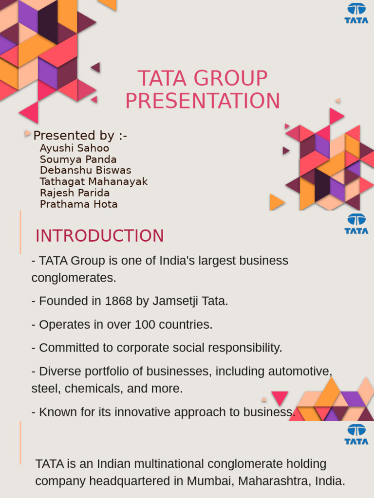 Tata Group Overview and Insights | PDF | Conglomerate (Company) | Business