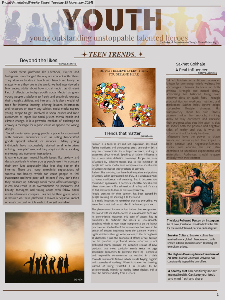 YOUTH NEWSPAPER.G6. | PDF | Self Awareness | Mind