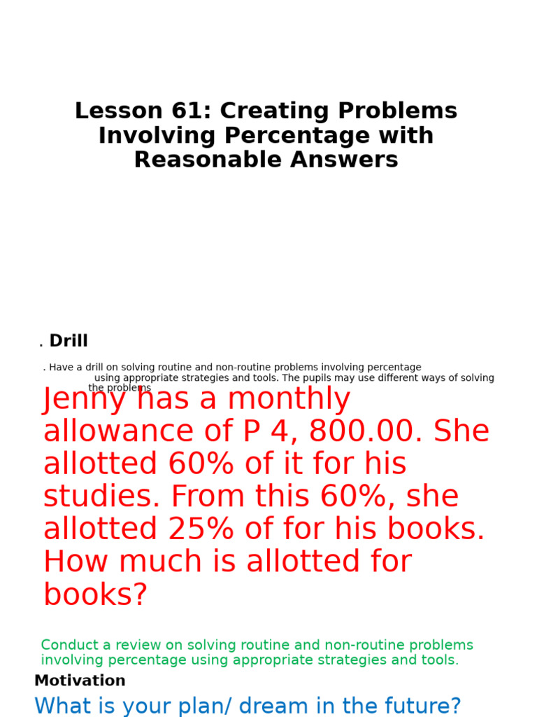 Grade 5 PPT - Math - Q3 - W3 - Lesson 61 - Creating Problems Involving ...