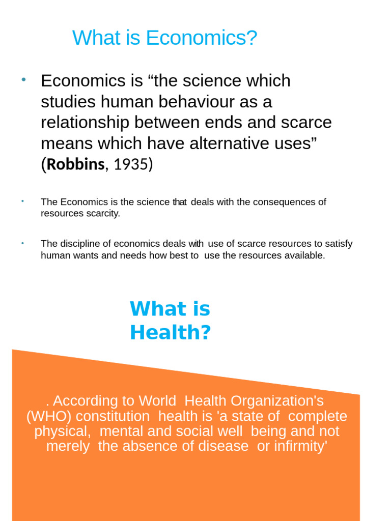 Lecture1_Introduction to Health Economics | PDF | Economics | Health Economics