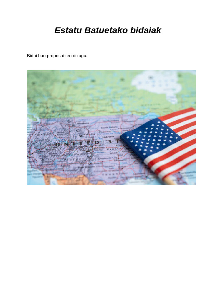 Estatu Batuetako Bidaiak | PDF