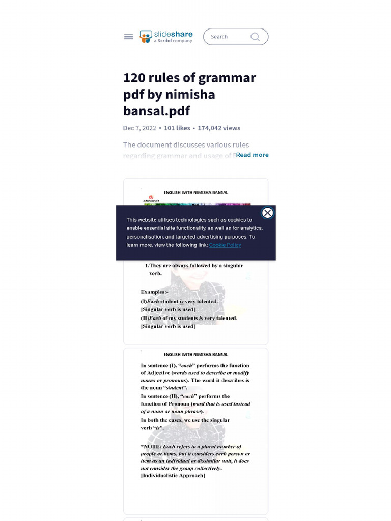120 Rules of English Books | PDF