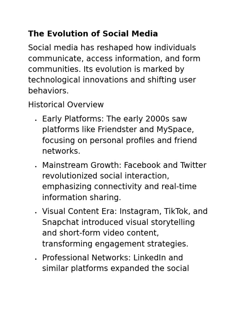The Evolution of Social Media | PDF