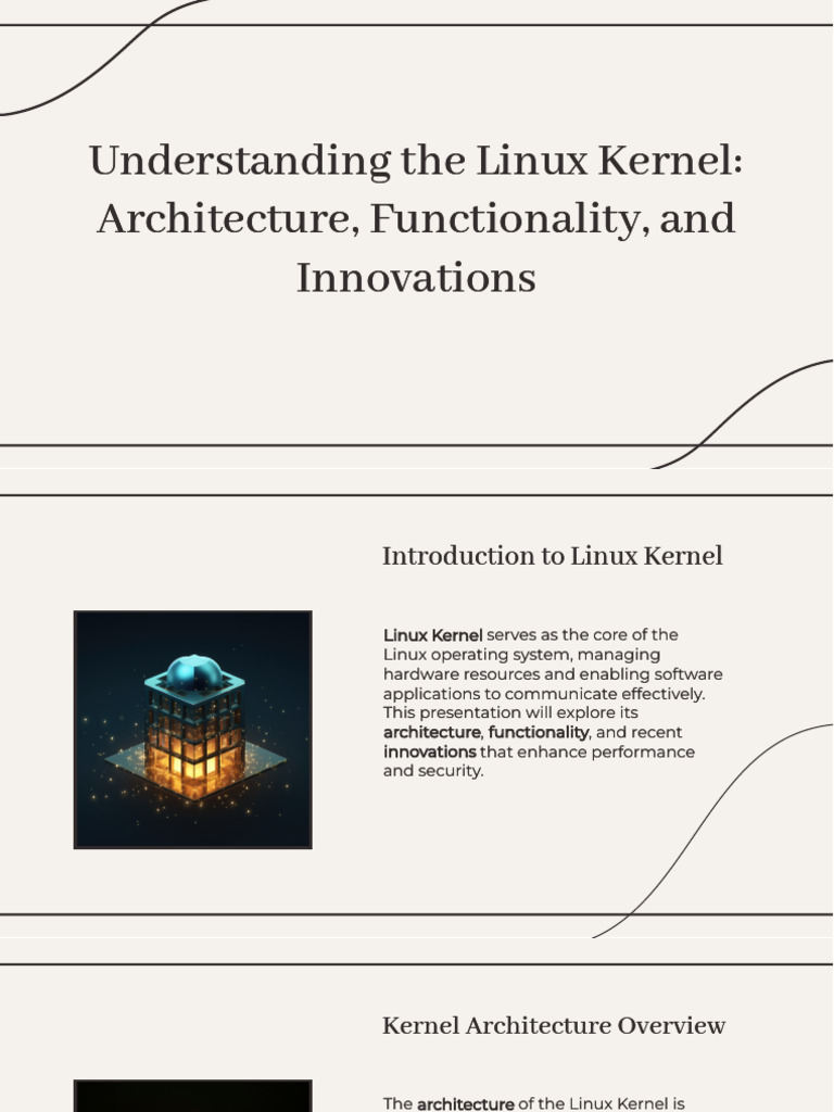 slidesgo_understanding_the_linux_kernel_architecture_functionality | PDF