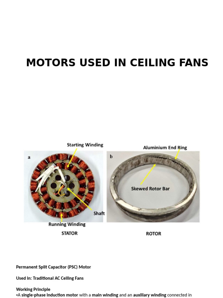 Motors Used in Ceiling Fans | PDF