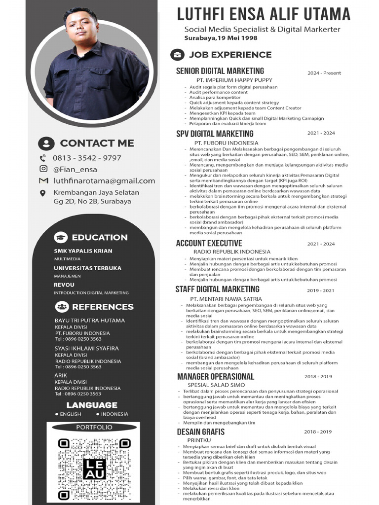 CV Luthfi Enssa Alif Utama | PDF