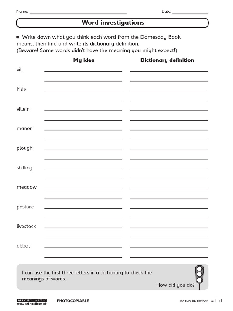 Word Investigations | PDF