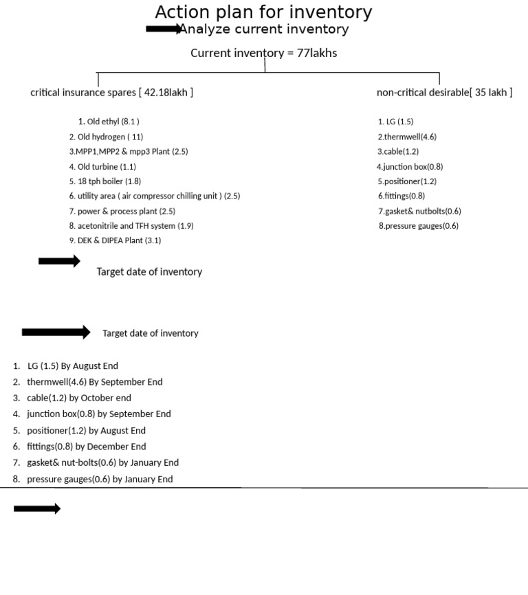 Action Plan For Inventory | PDF