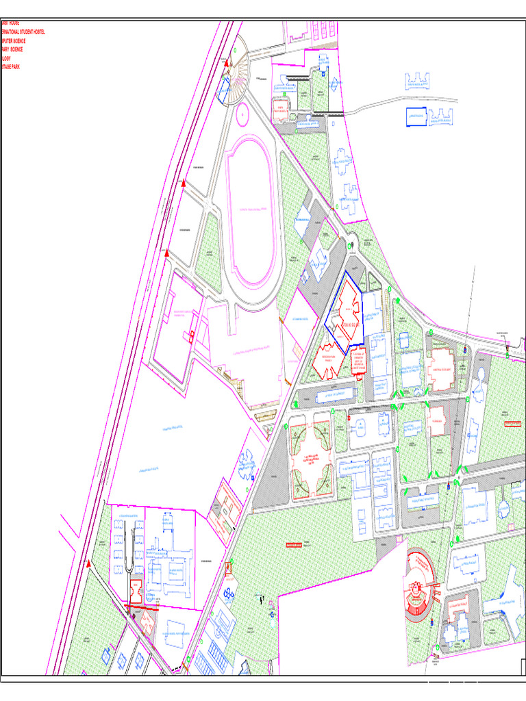 Campus Road and Building Layout Plan | PDF
