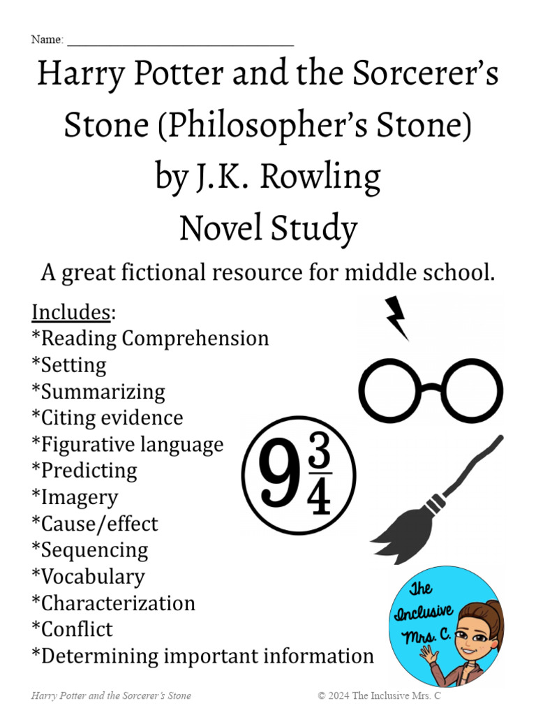 Harry Potter and The Sorcerer's Stone (Philosopher's Stone) by J.K ...