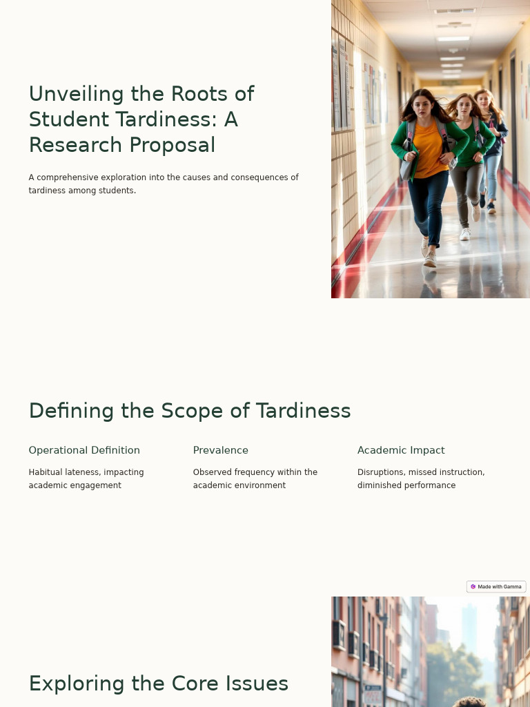 Unveiling The Roots of Student Tardiness A Research Proposal | PDF