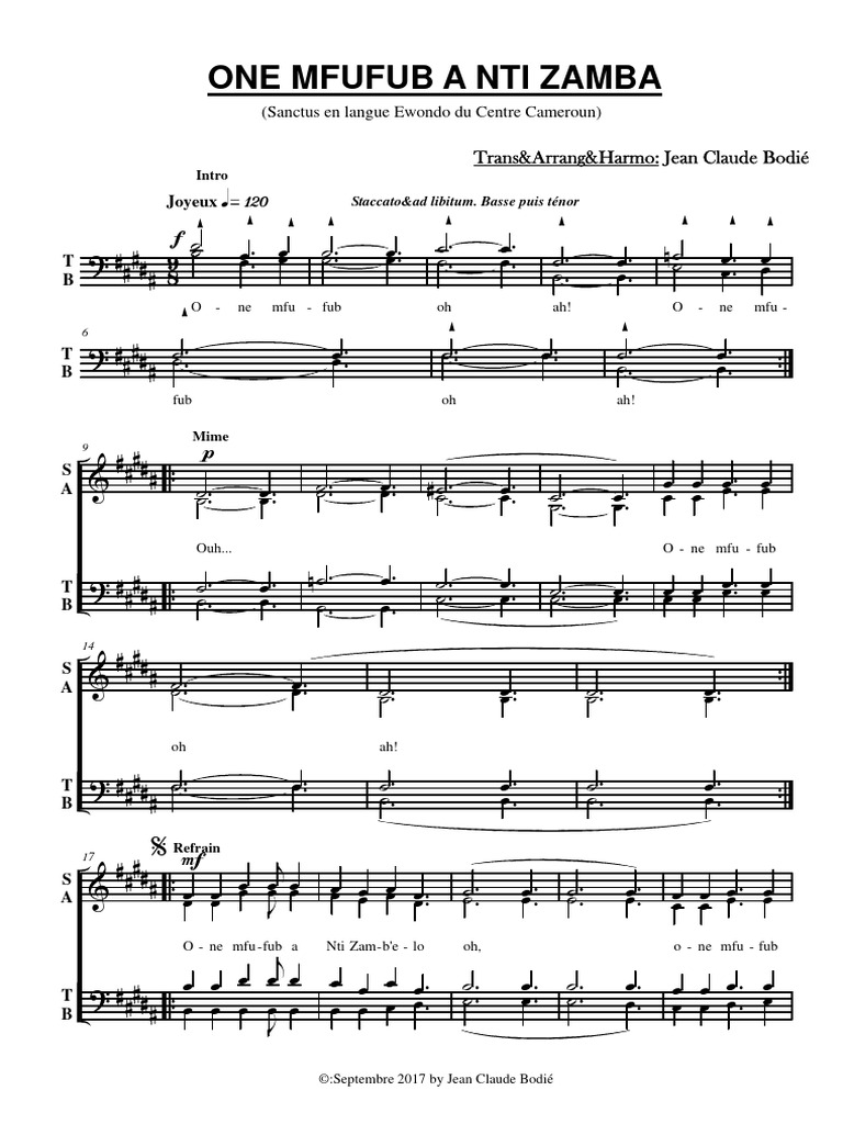 Chants Ewondo : One Mfufub | PDF