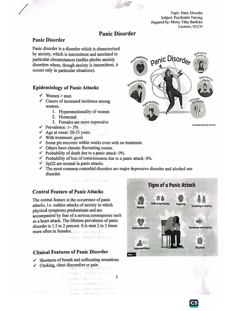 Panic Disorder | PDF