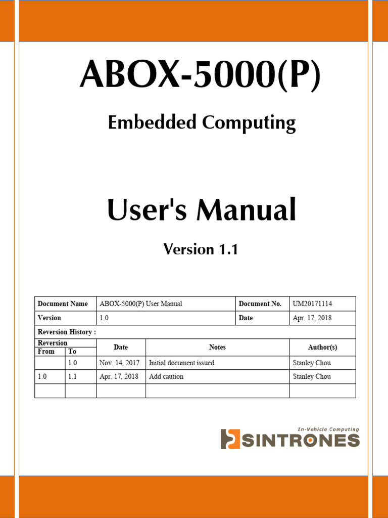 ABOX-5000(P) User Manual | PDF | Power Supply | Computer Architecture