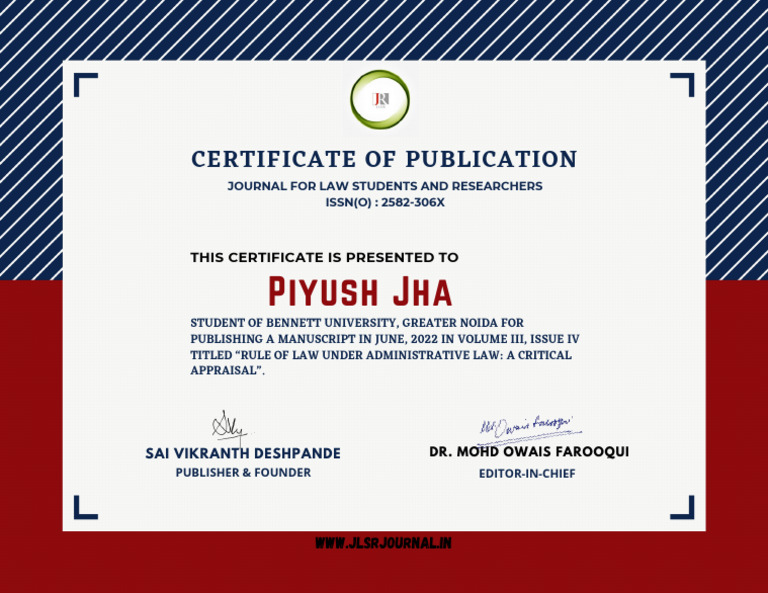 Piyush Certificate Publish PDF | PDF