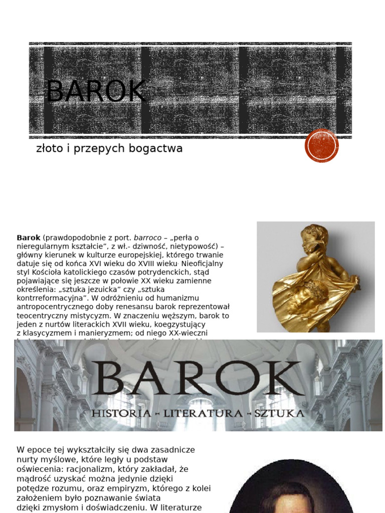 Prezentacja 3 Barok I Rokoko | PDF