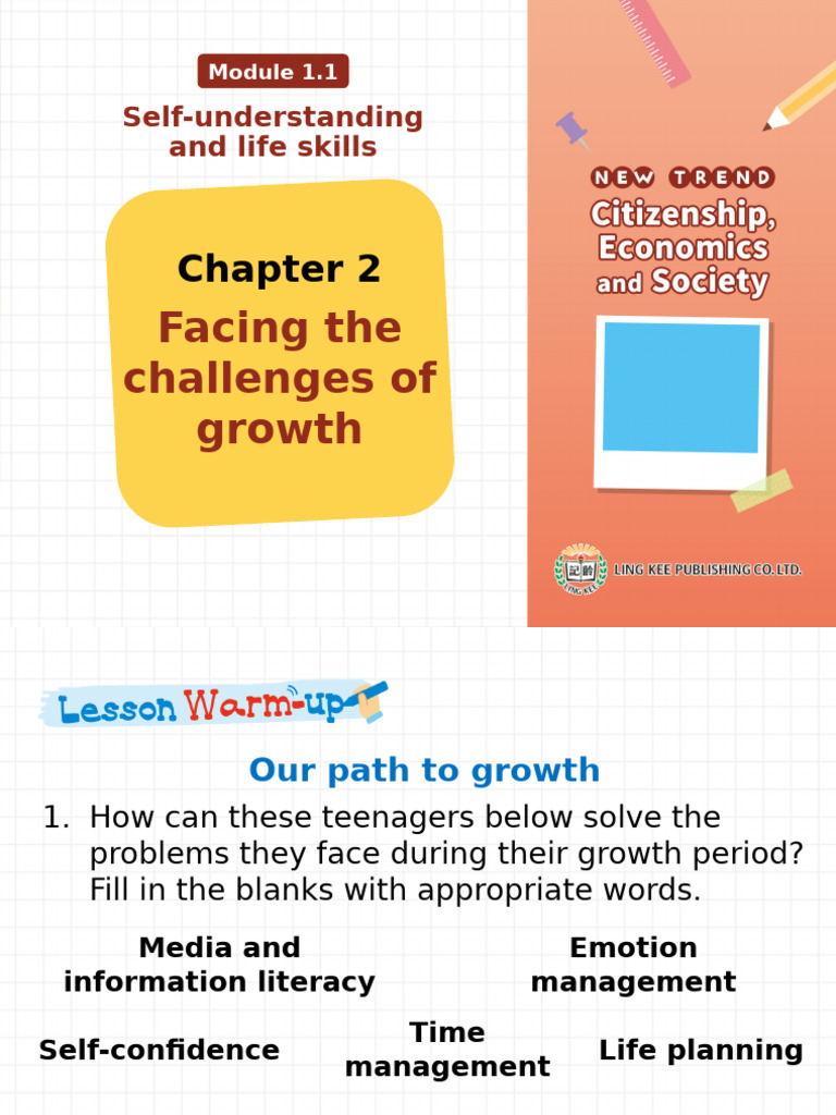 PowerPoint (Chapter 2 Facing The Challenges of Growth) | PDF | Psychological Resilience | Anxiety