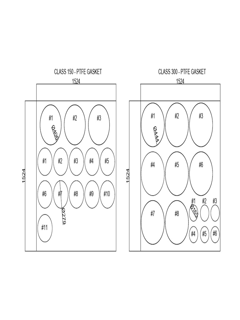 PTFE Gasket Specifications Guide | PDF