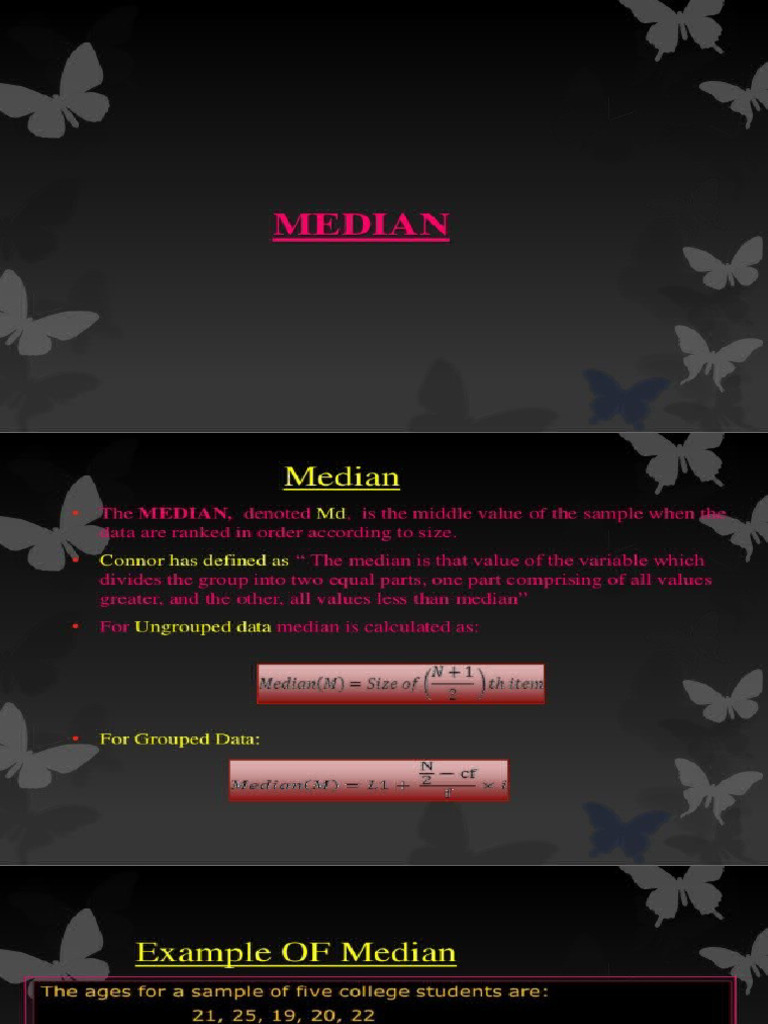 Median (Statistics) | PDF