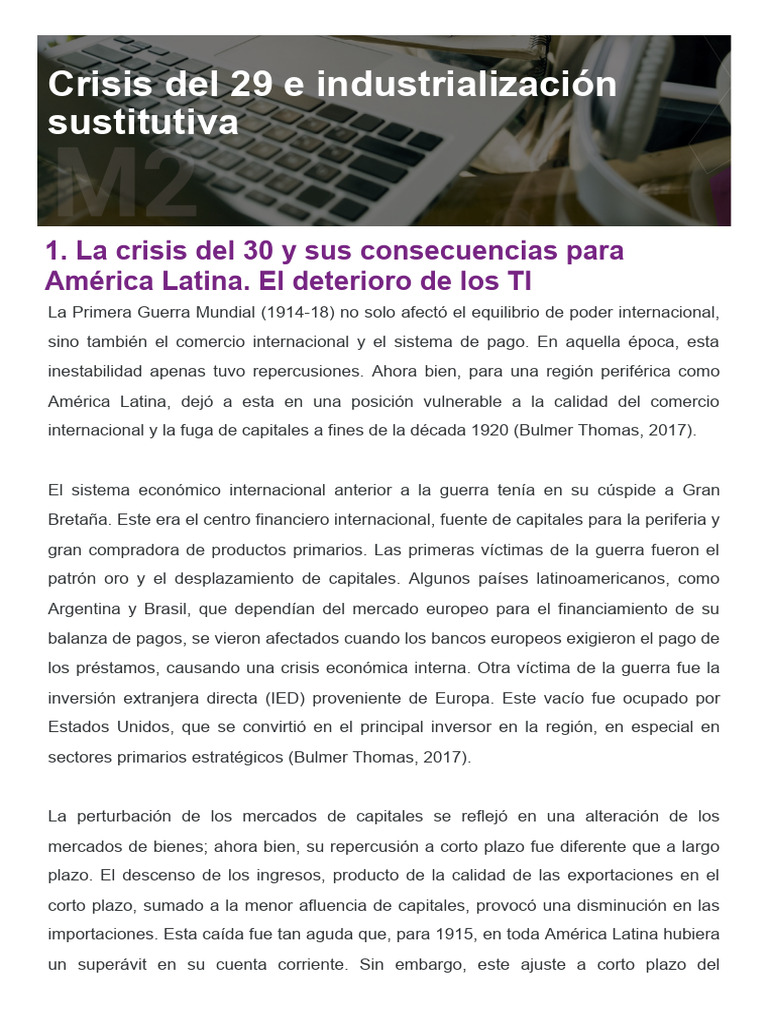 Modulo 2 Historia L1 | PDF | Gran depresion | America latina