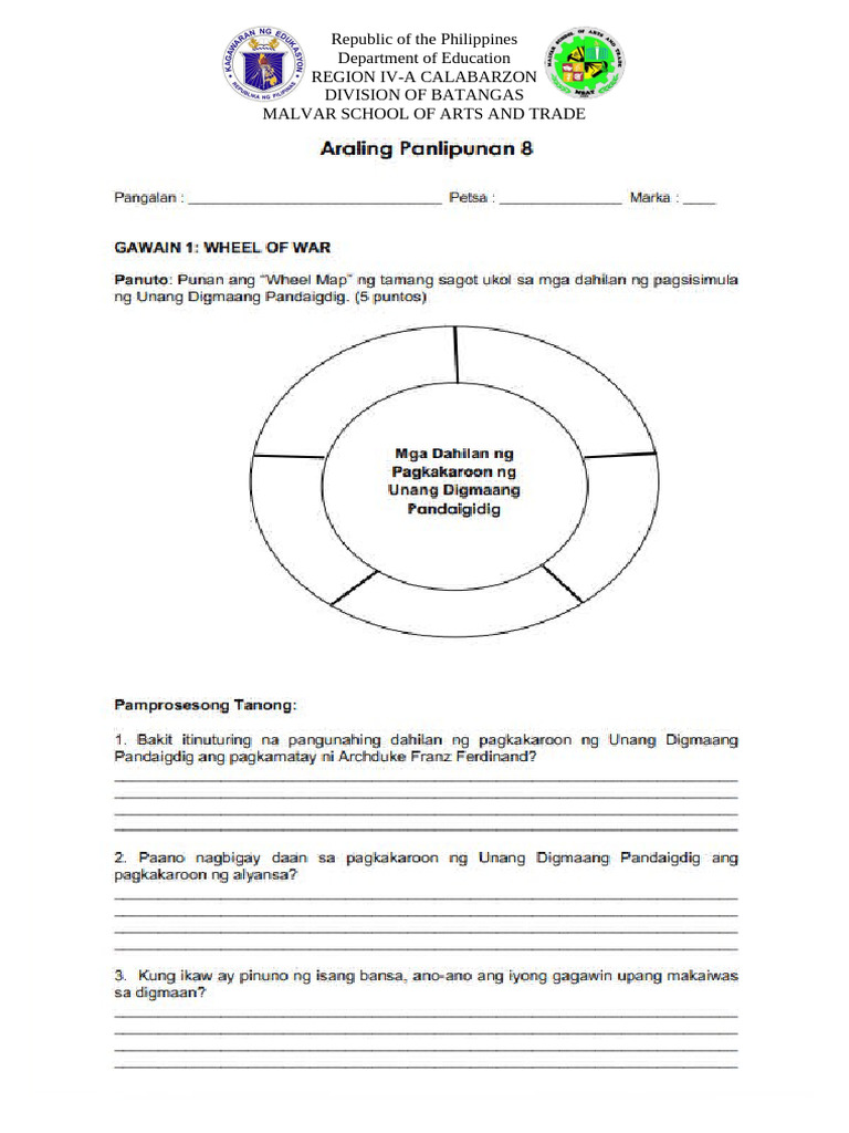 Grade 8 Worksheet | PDF
