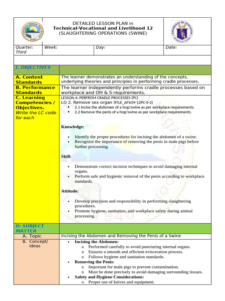 lesson 4 2.1. Incise abdomen_2.2 | PDF | Hygiene | Slaughterhouse