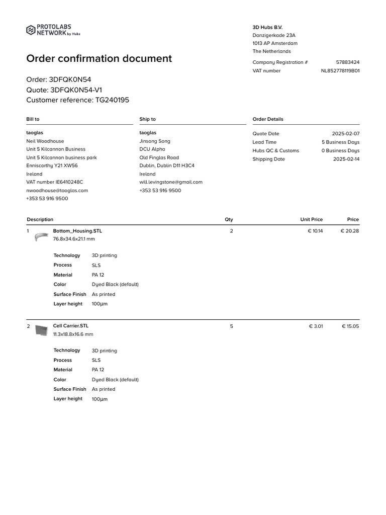 Order-Confirmation 3DFQK0N54 | PDF