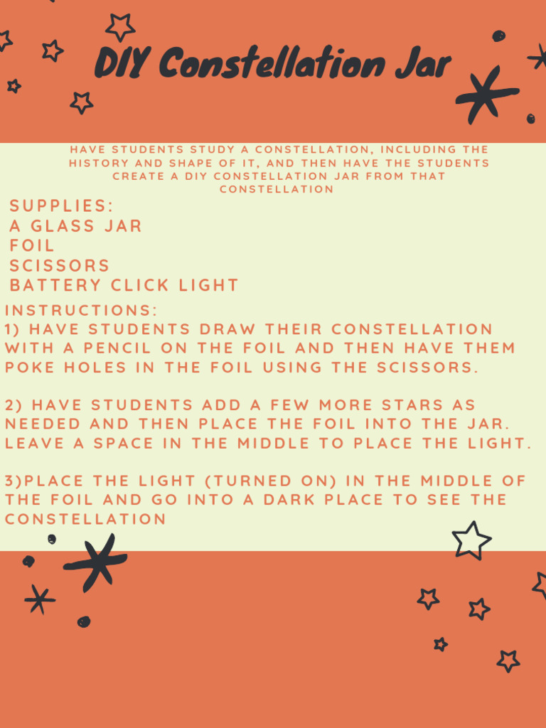 DIY Constellation Jar Project | PDF