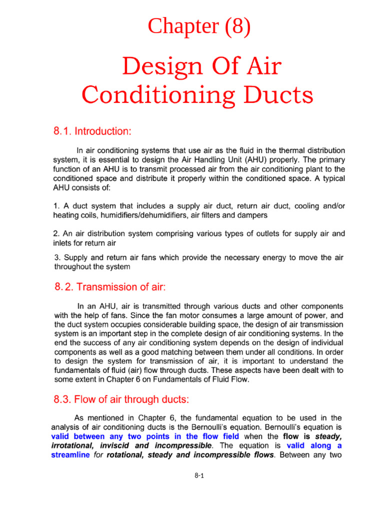 Duct Design and Pressure Loss Calculations | PDF | Mechanical Engineering | Continuum Mechanics