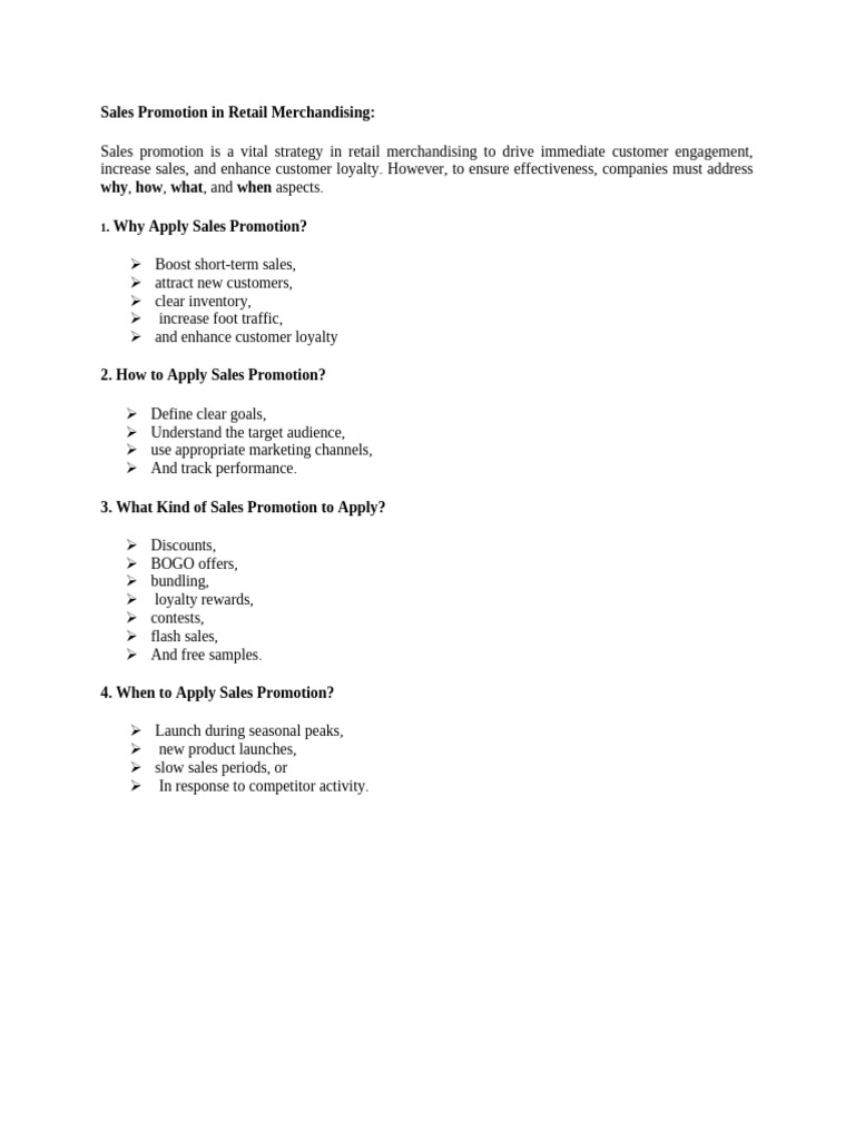 Effective Retail Sales Promotion Strategies | PDF