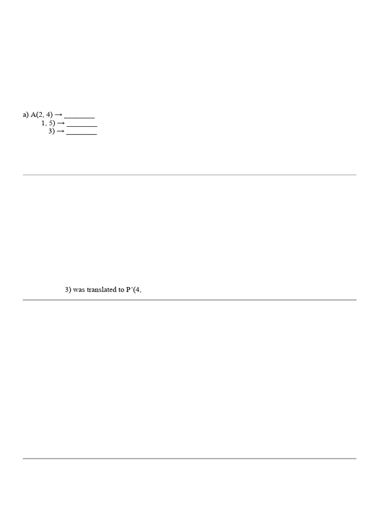 Translating 2D Shapes (2) | PDF