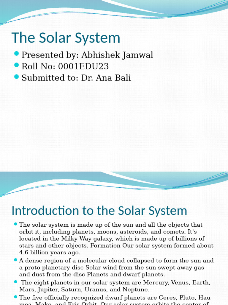 Overview of the Solar System | PDF | Planets | Solar System