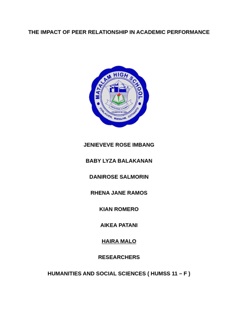 Peer Relationships and Academic Success | PDF | Motivational | Motivation