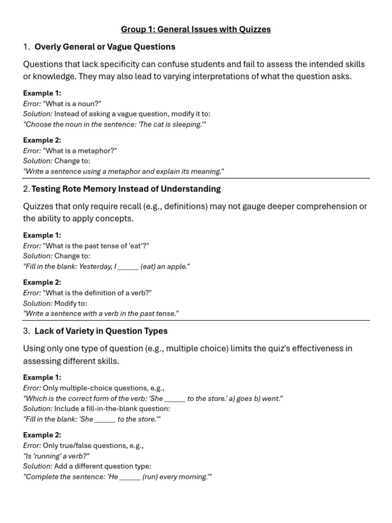 3 (Definition, Error & Solution) | PDF | Question | Quiz