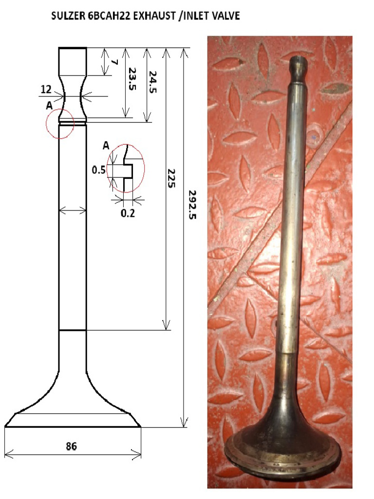 Sulzer 6bcah22 Exhaust-Inlet Valve | PDF