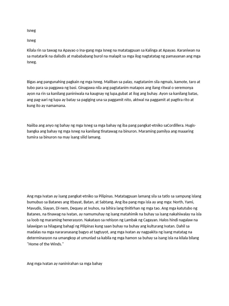 Isneg-WPS Office | PDF