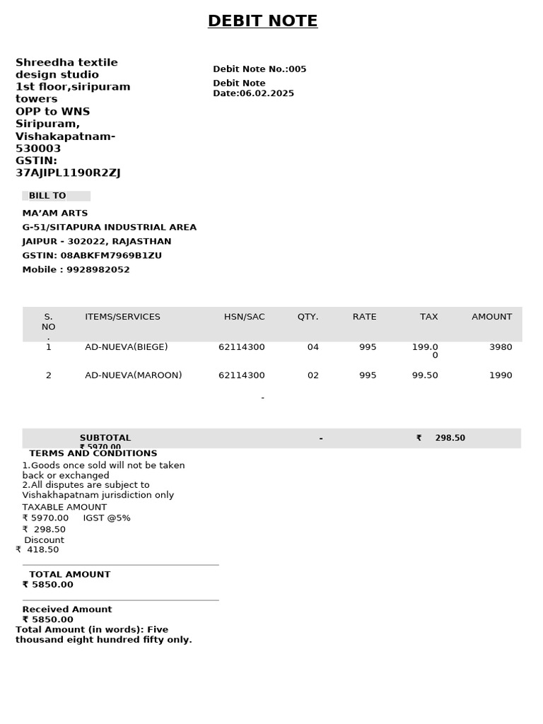 debit-note-format-in-word (1) | PDF