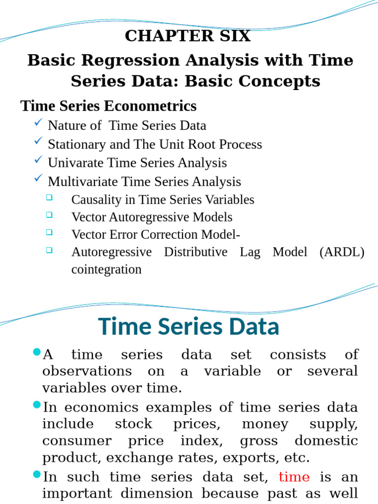 Time Series Regression Analysis Basics | PDF | Time Series | Stationary Process