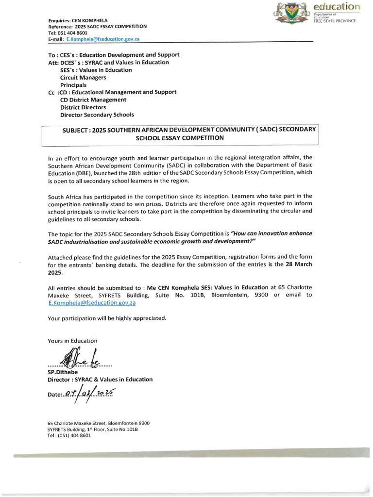 1 2025 Sadc Invitation | PDF