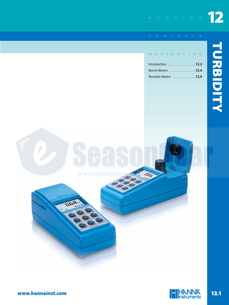 HI 93414 Turbidity & Chlorine Meter | PDF | Calibration