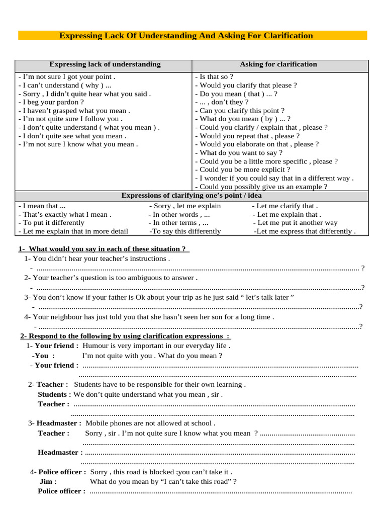 Clarifying Communication Techniques | PDF