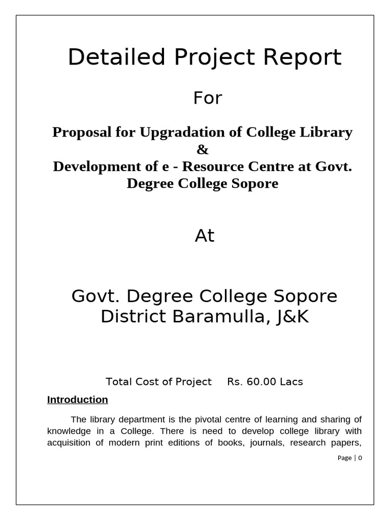 Proposal Upgradation of College Library | PDF | Libraries | Radio ...