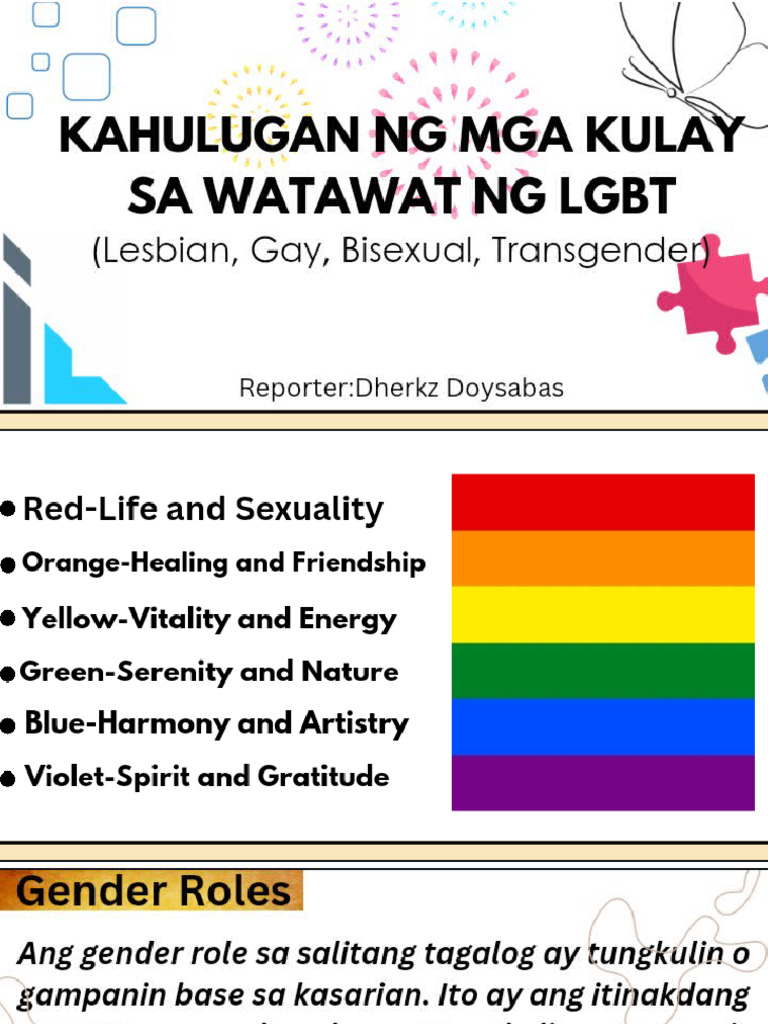 Kahulugan NG Mga Kulay Sa Watawat NG LGBT AP 10 MARS | PDF