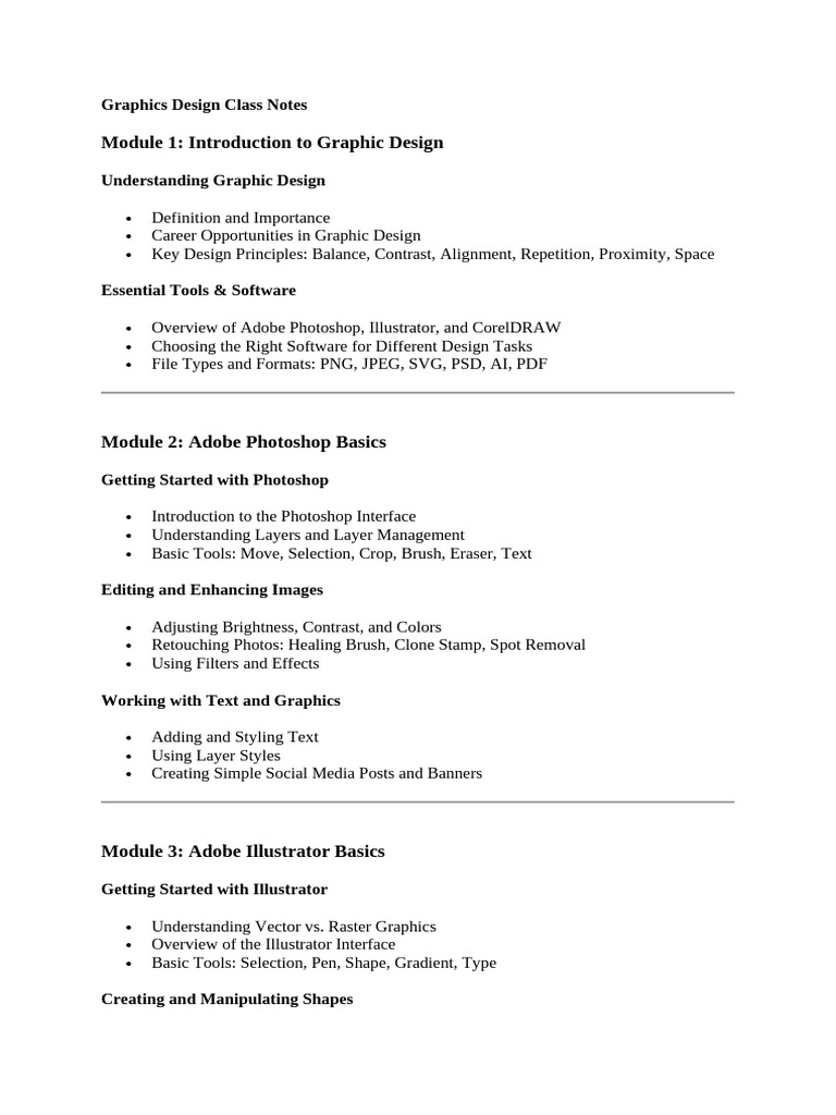 Graphic Design Classnote | PDF