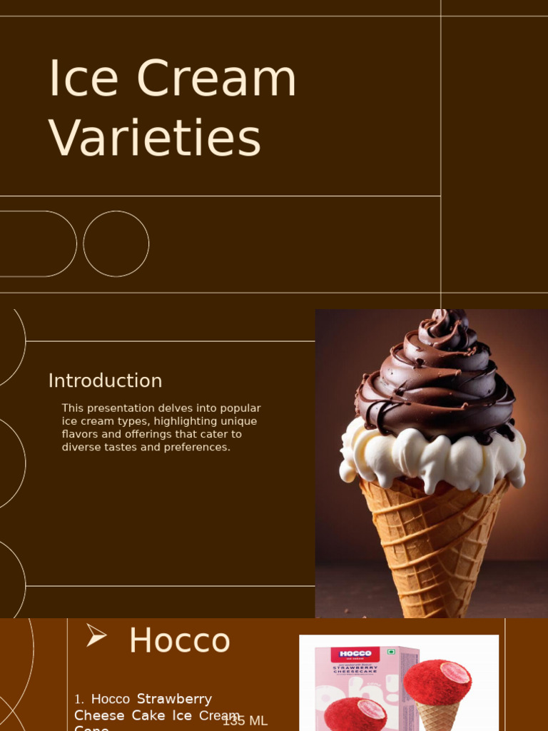 Popular Ice Cream Varieties Overview | PDF | Ice Cream | Desserts