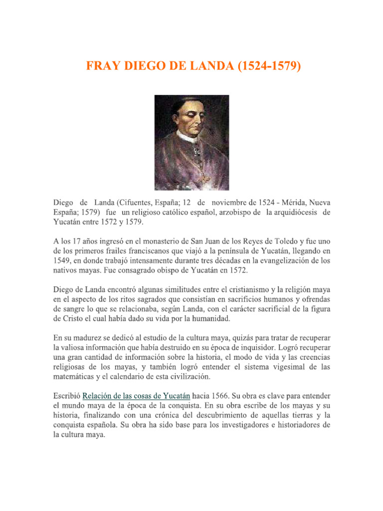 Fray Diego de Landa | PDF