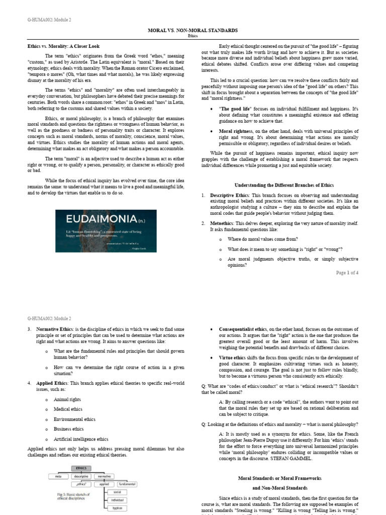 2 Moral VS Non-Moral Standards | PDF | Morality | Applied Philosophy