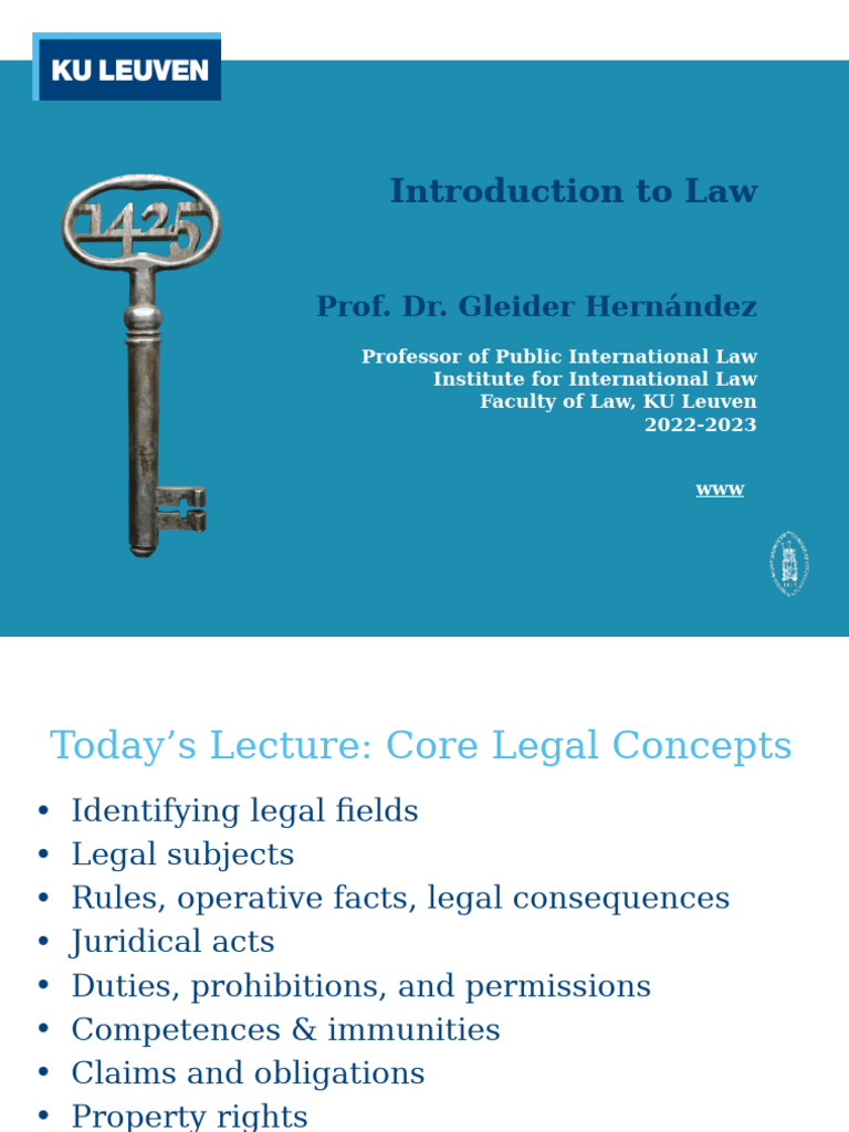 4. Basic Legal Concepts | PDF | International Law | Private Law