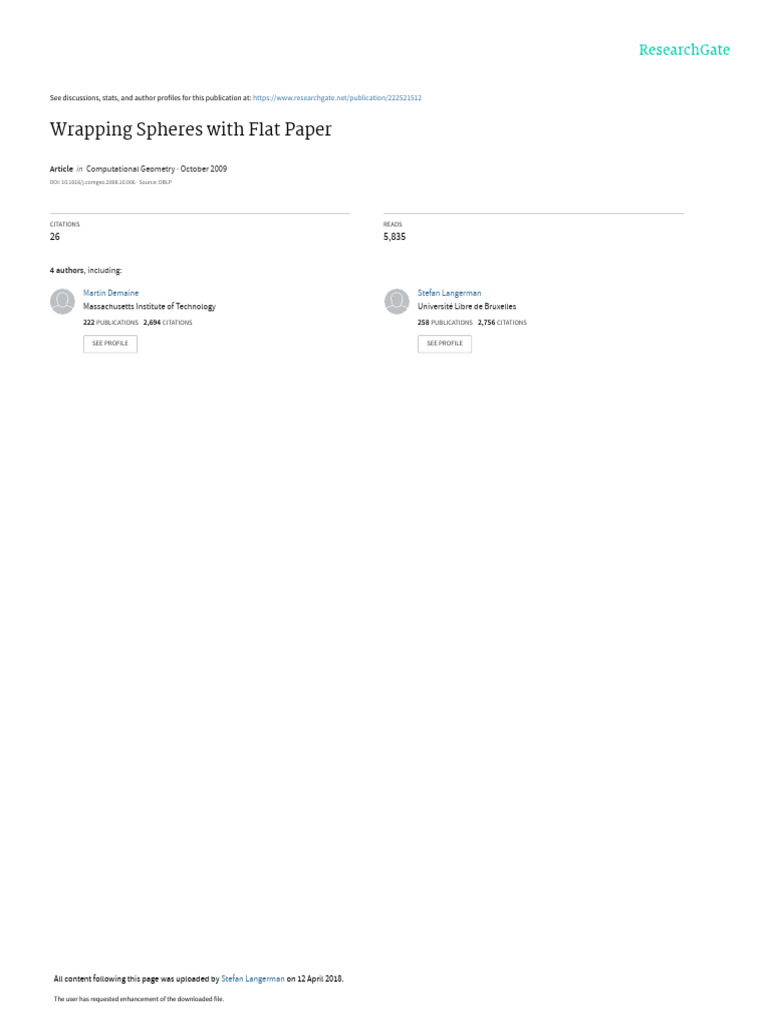 Wrapping Spheres With Flat Paper | PDF | Area | Triangle