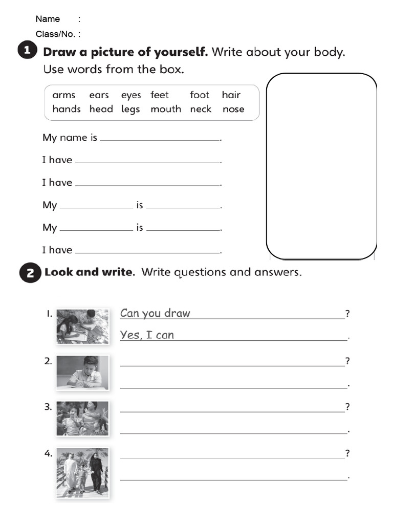 Worksheet IEP Grade 1 (7 Maret) | PDF